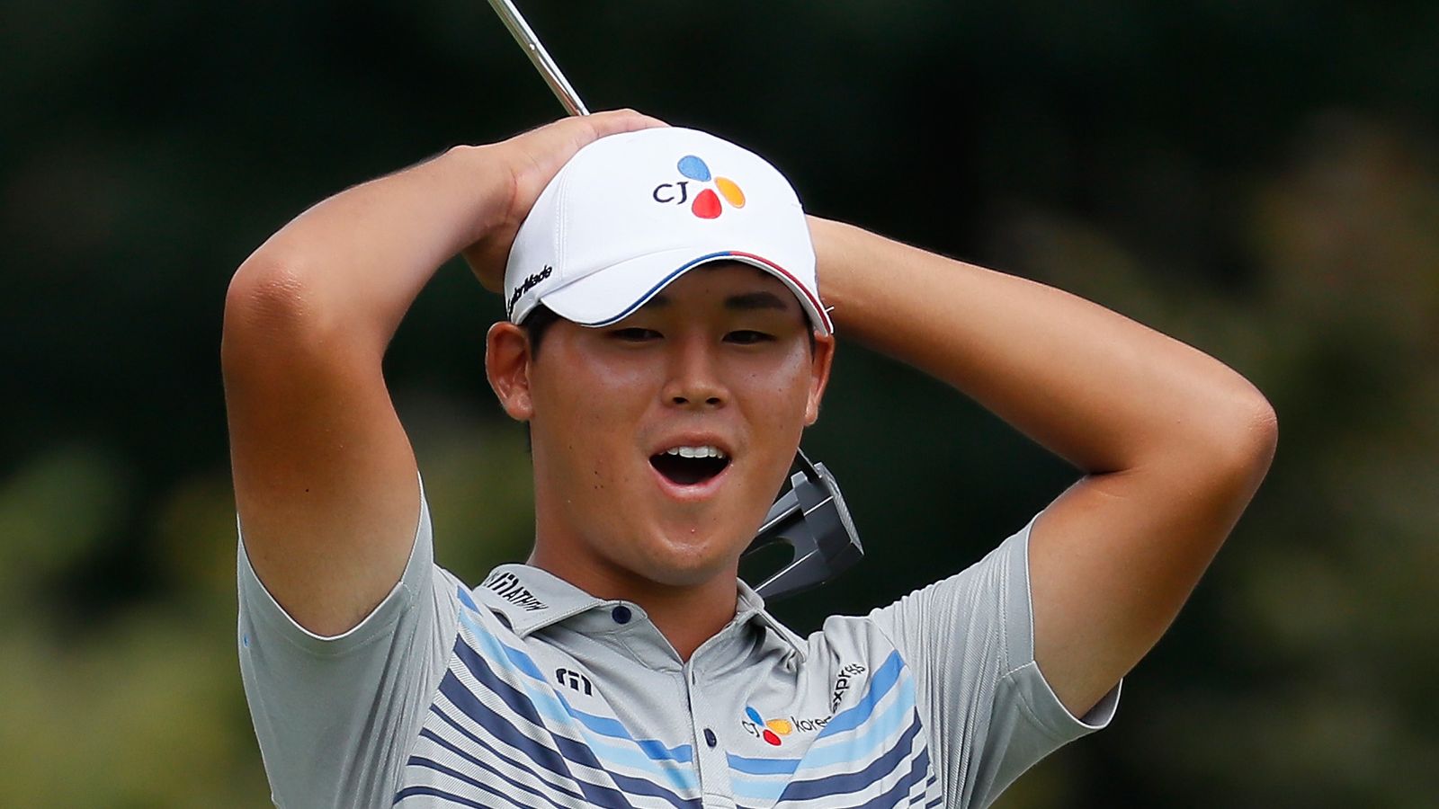 Si Woo Kim millimetres from posting 59 at the Wyndham Championship ...