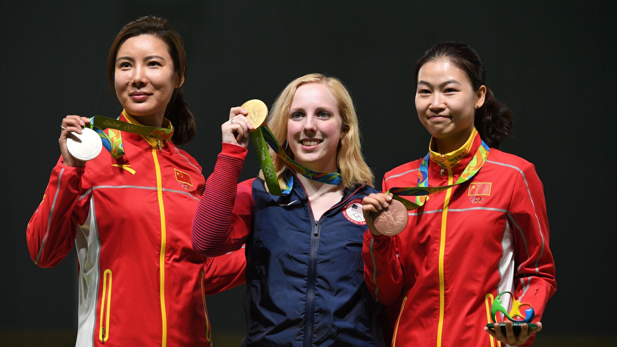 Viginia Thrasher from US wins first gold medal at Rio Olympic Games ...