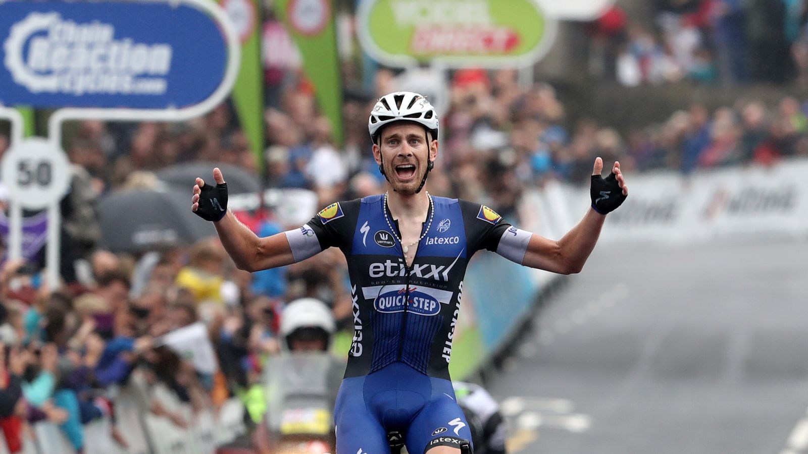 Tour of Britain: Julien Vermote beats Steve Cummings on stage 2 ...