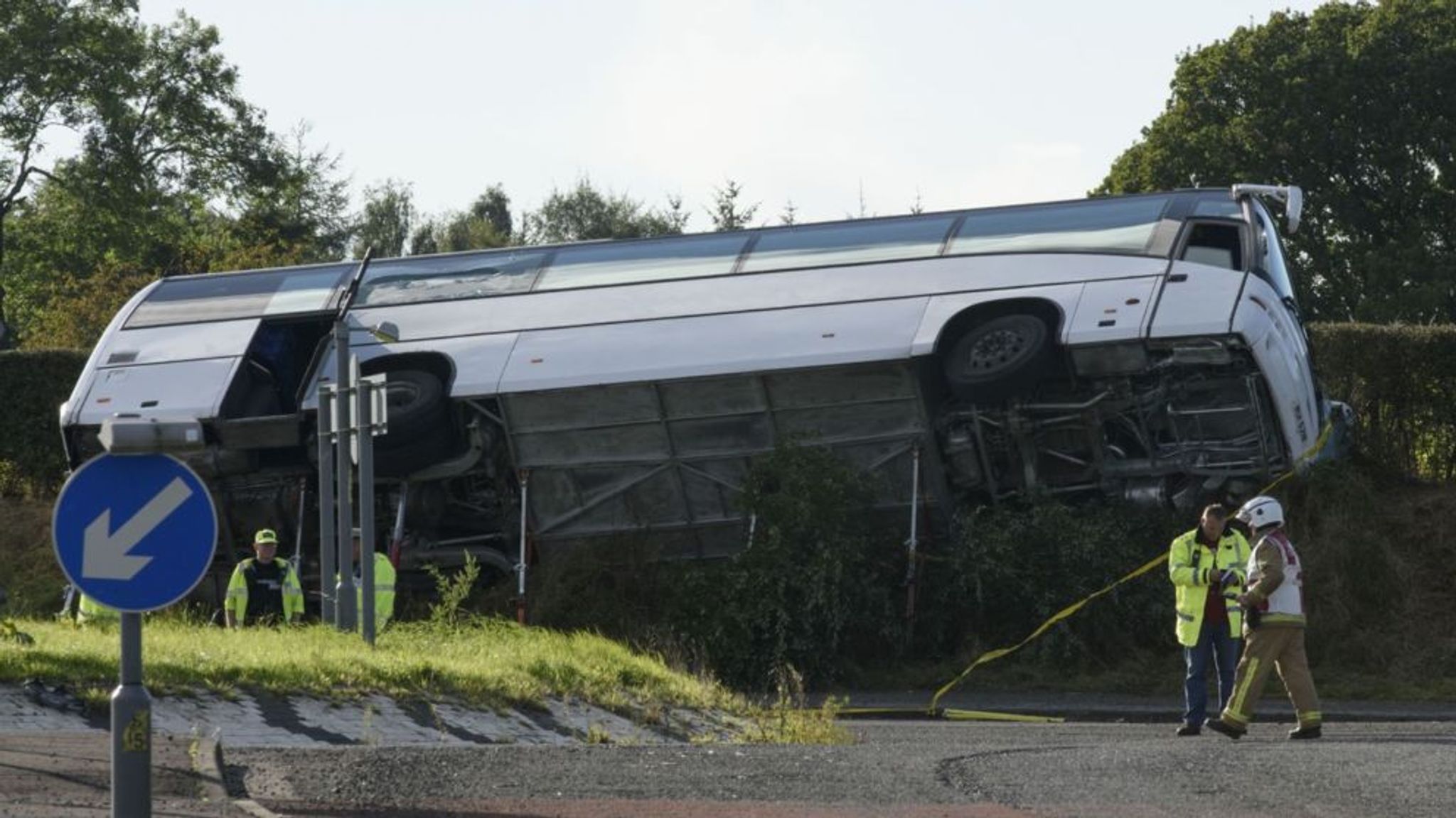 Man dies after Rangers supporters' coach crashes in East Ayrshire | Football News | Sky Sports