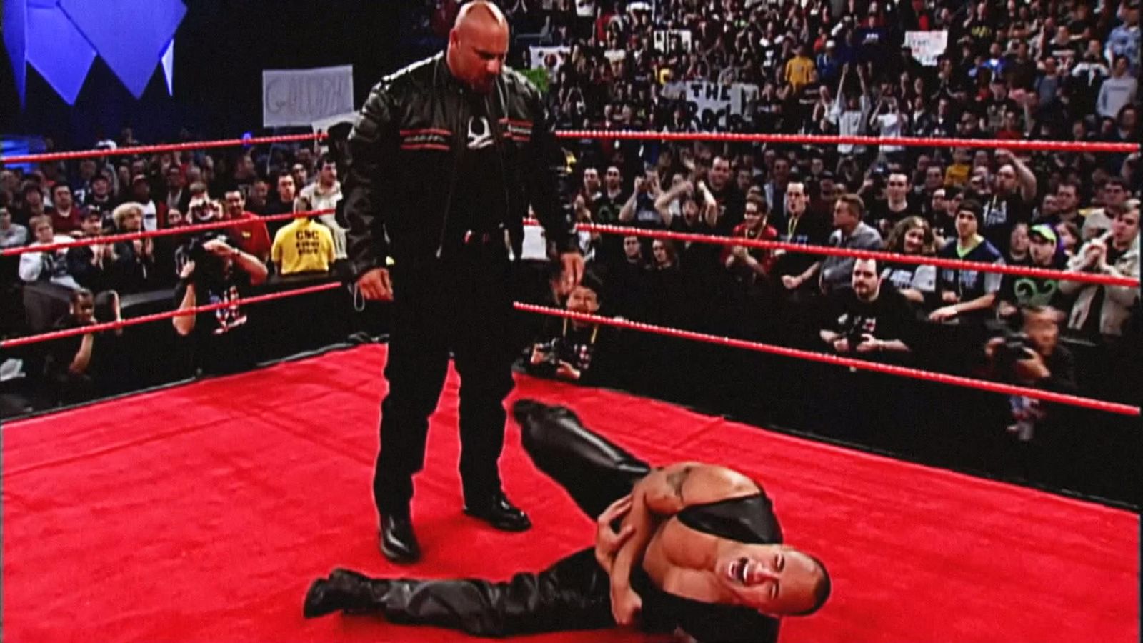 Goldberg Gold: Watch how legend floored The Rock on his WWE debut | WWE ...