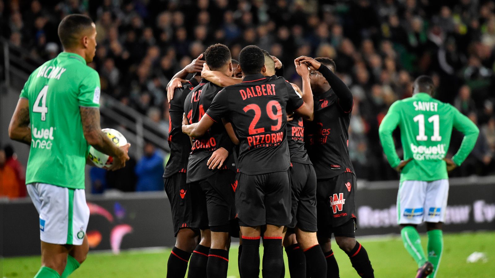 Ligue 1 round-up: Nice beat Saint-Etienne to maintain lead at top ...