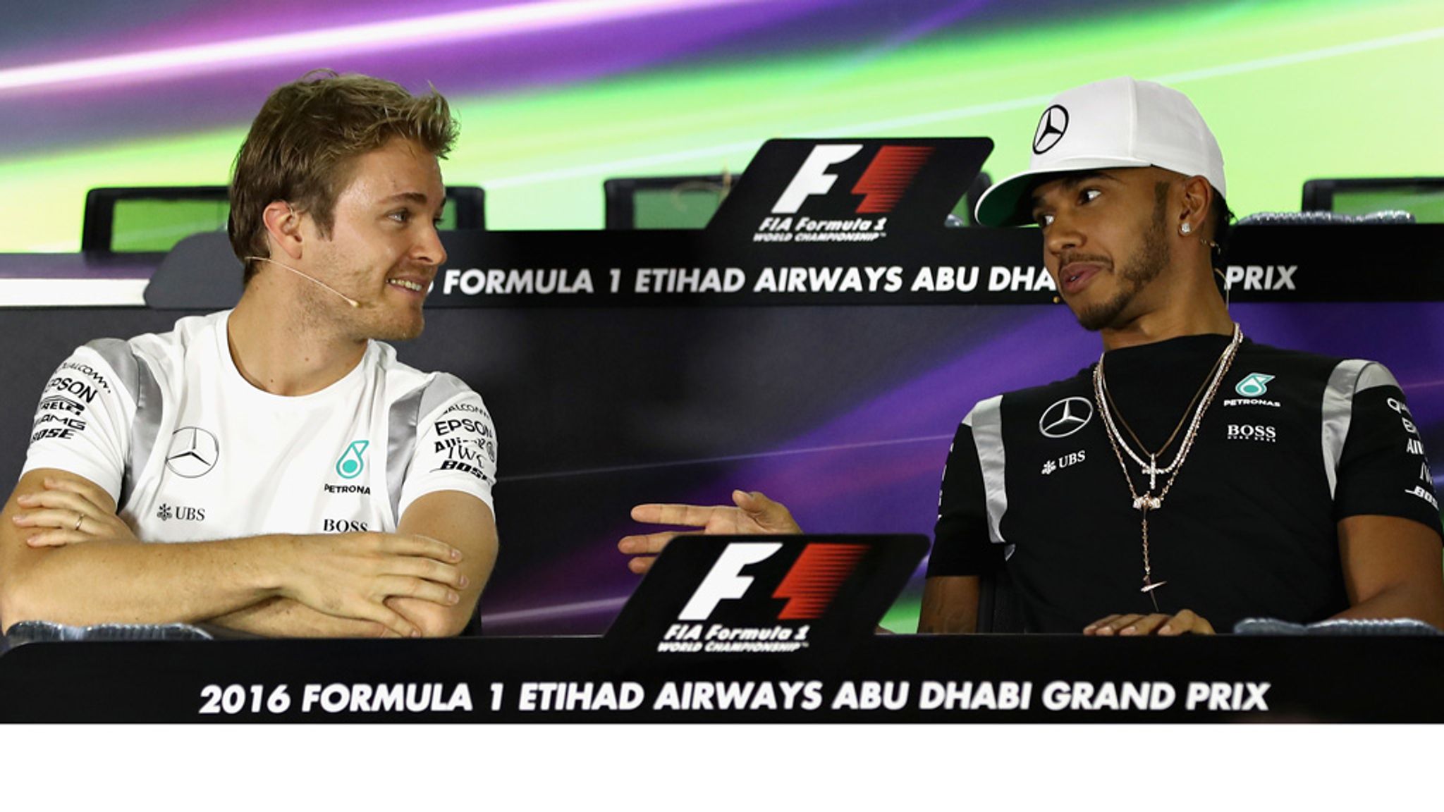 Lewis Hamilton-Nico Rosberg's Duel in the Desert: The press conference ...
