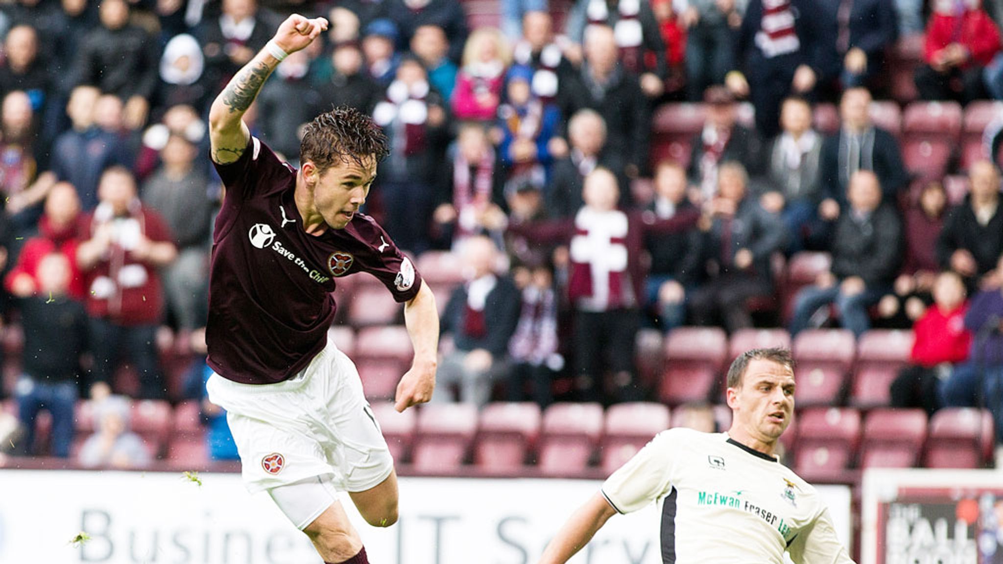 Hearts winger Sam Nicholson is on schedule to return in January ...
