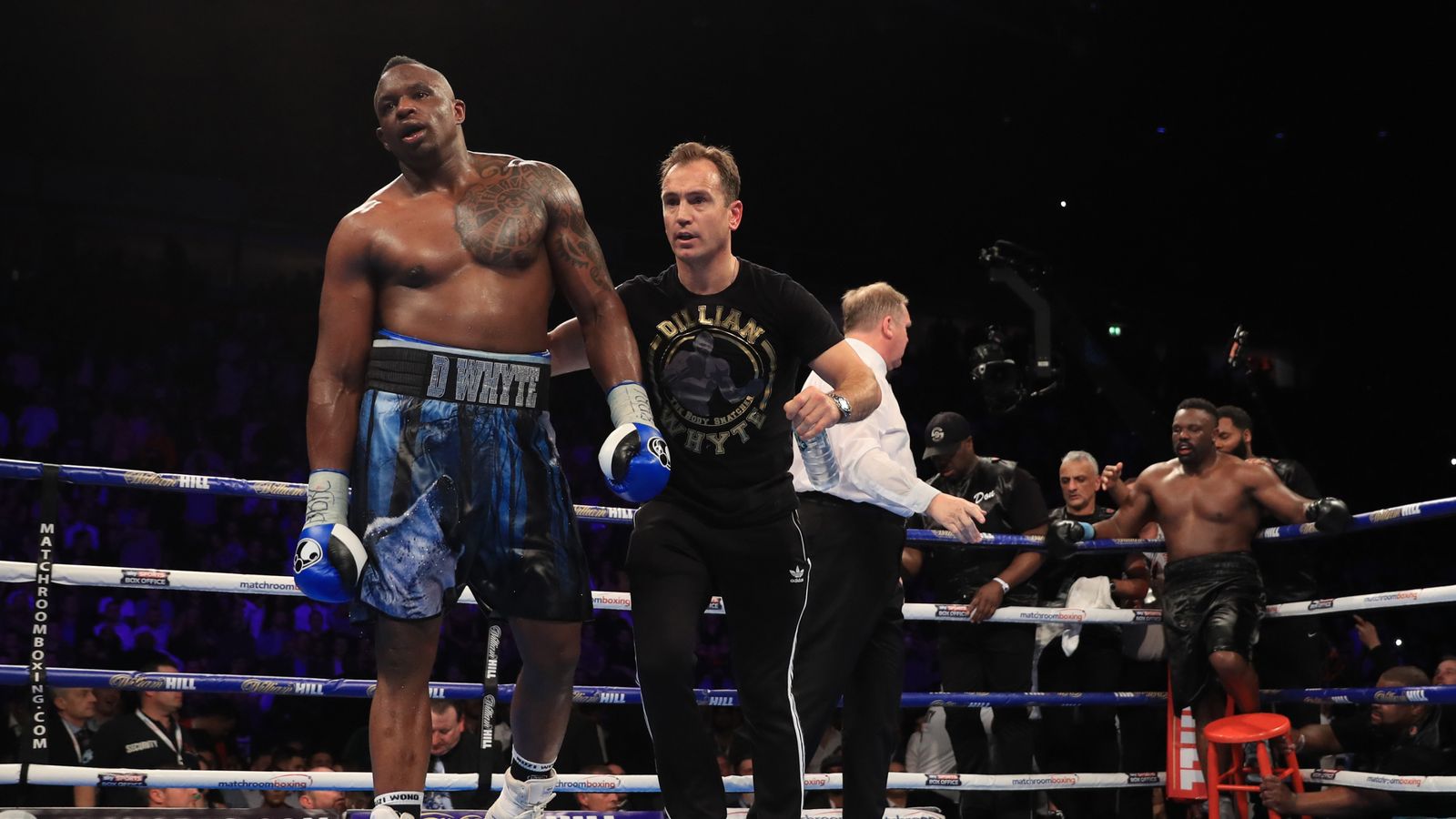 Anthony Joshua drew a large crowd of heavyweight rivals to Saturday's ...