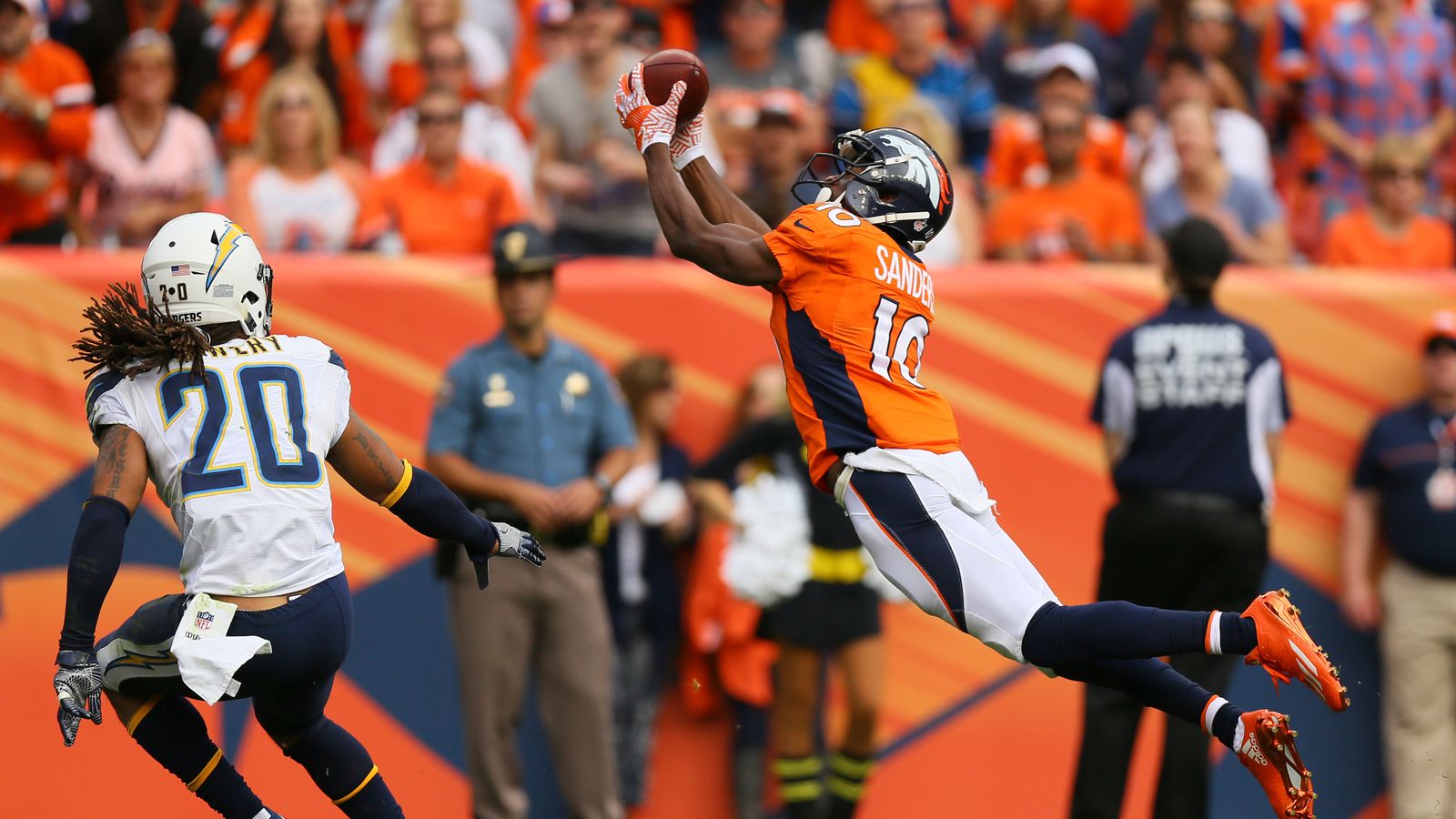 Broncos wide receiver Emmanuel Sanders talks with Jeff Reinebold | NFL ...