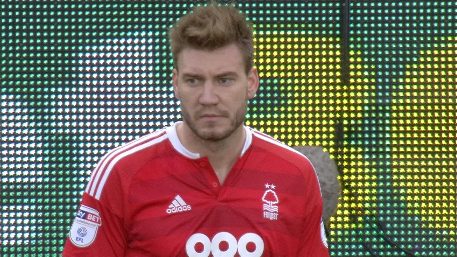 Nicklas Bendtner scores own goal in Derby v Nottingham Forest clash ...