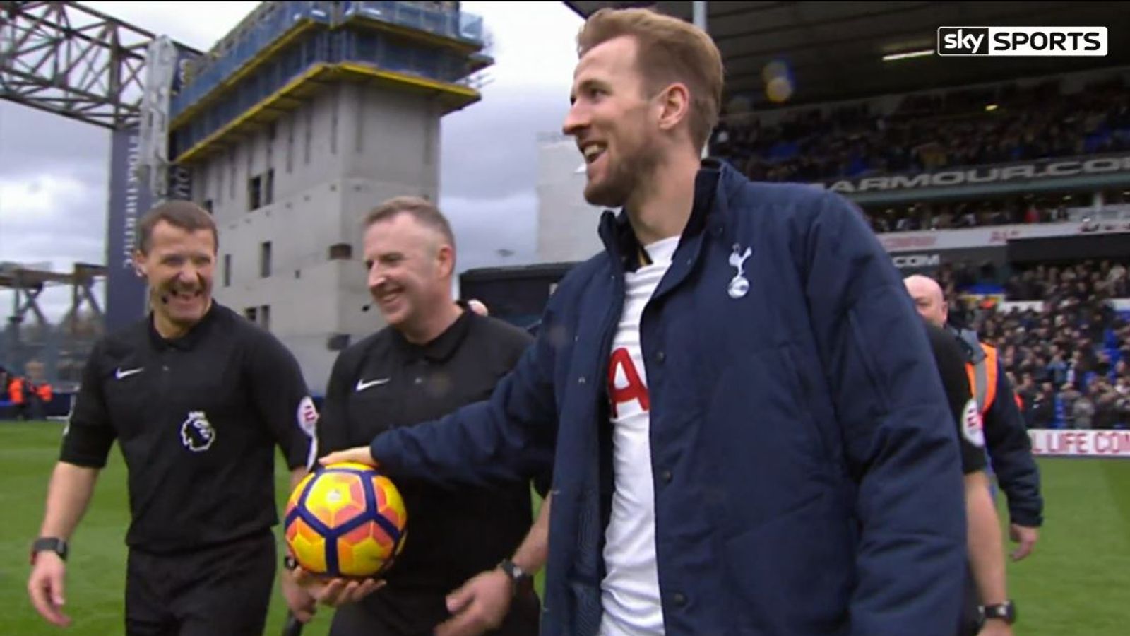 WATCH: Officials jokingly try to deny Harry Kane the match ball ...