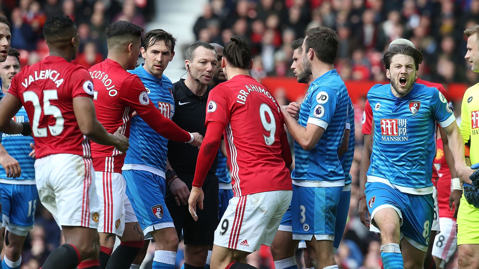 Man Utd 1-1 Bournemouth: Zlatan Ibrahimovic, Tyrone Mings at centre of ...