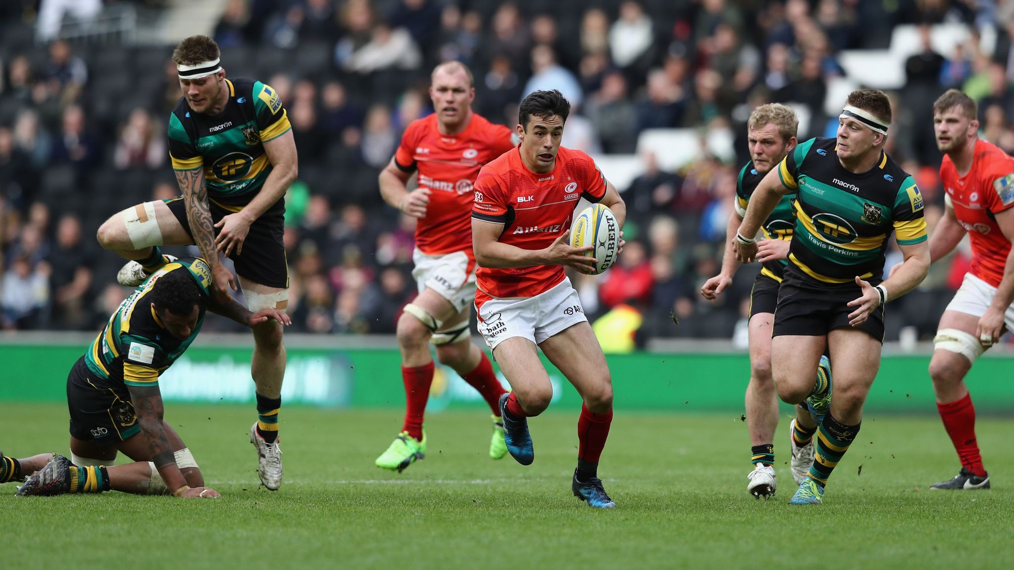 Saracens beat Northampton Saints 27-25 with stunning comeback in Aviva ...