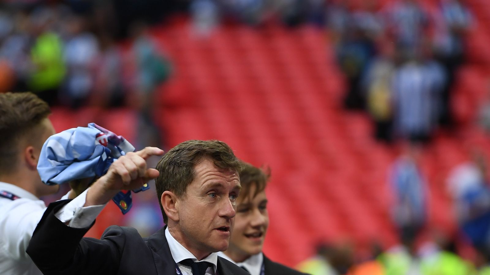 WATCH: Huddersfield chairman Dean Hoyle collapses with joy after ...