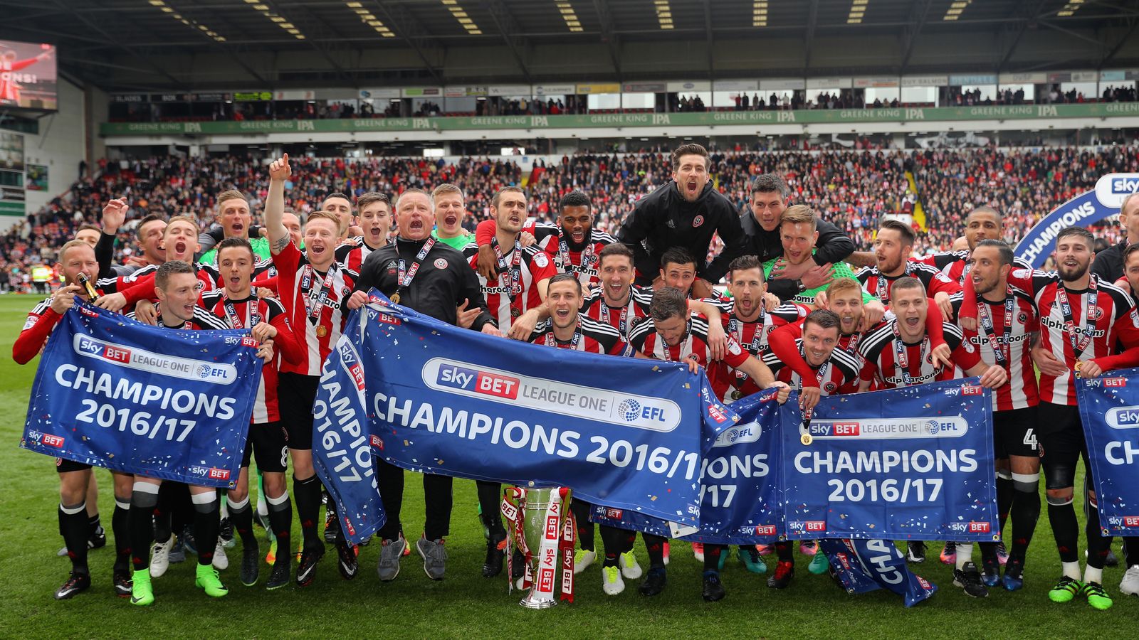 Sheffield United celebrate League One title success with open-top bus ...
