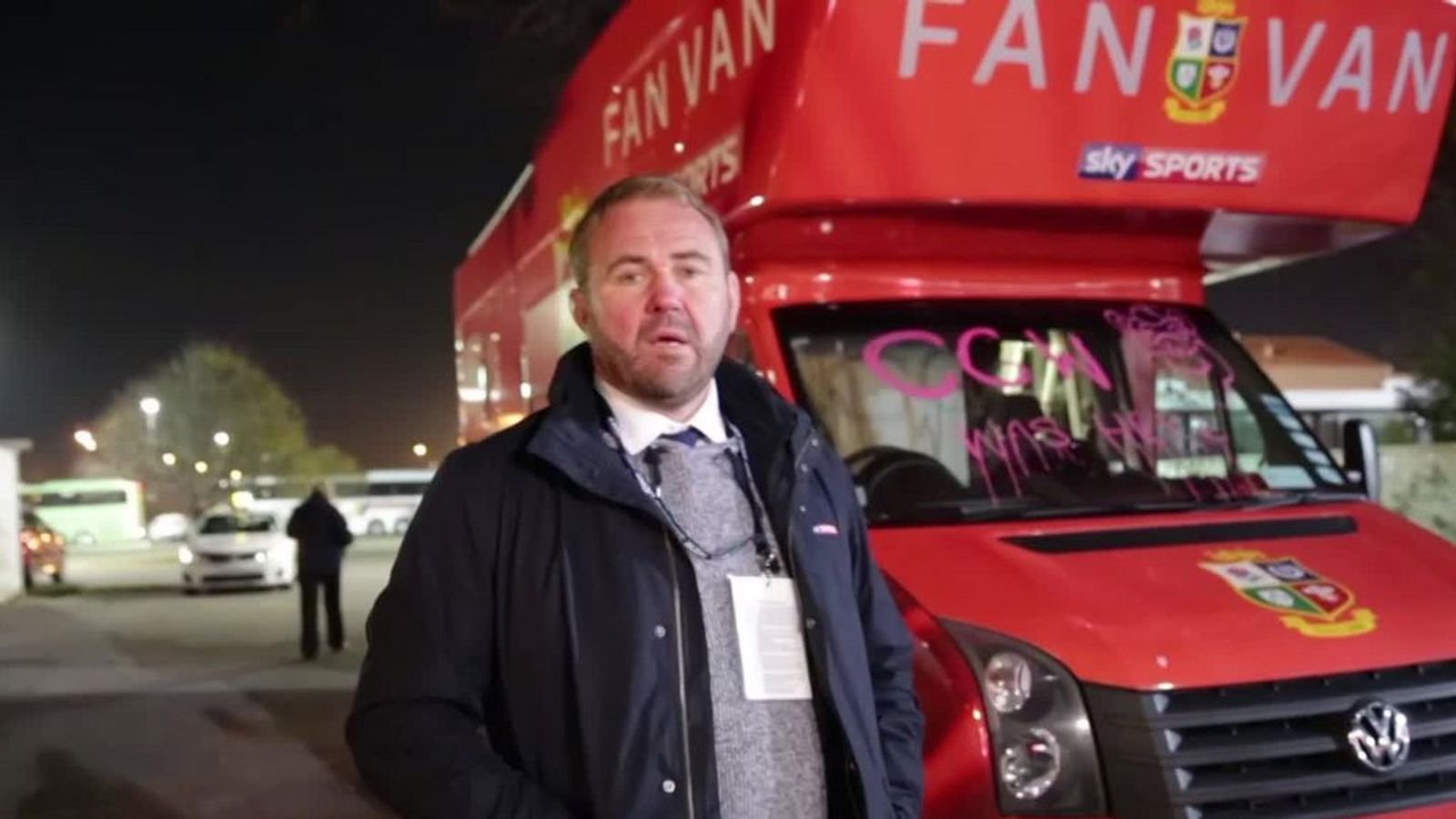 Former All Black Josh Kronfeld vandalises the #FANVAN | Rugby Union ...