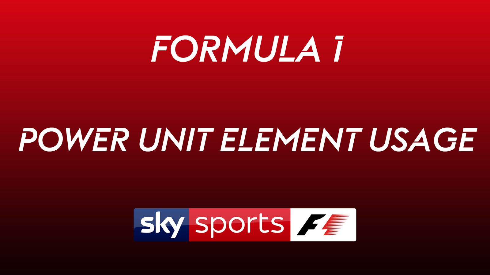 F1 2017: Power unit element usage | F1 News | Sky Sports