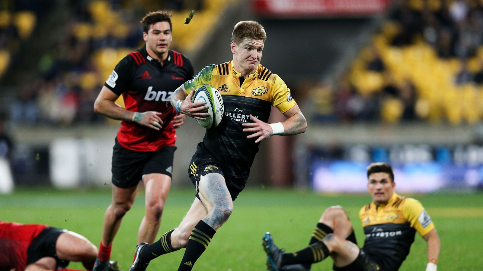 Watch Hurricanes' Jordie Barrett score try after 'headed' pass | Rugby ...