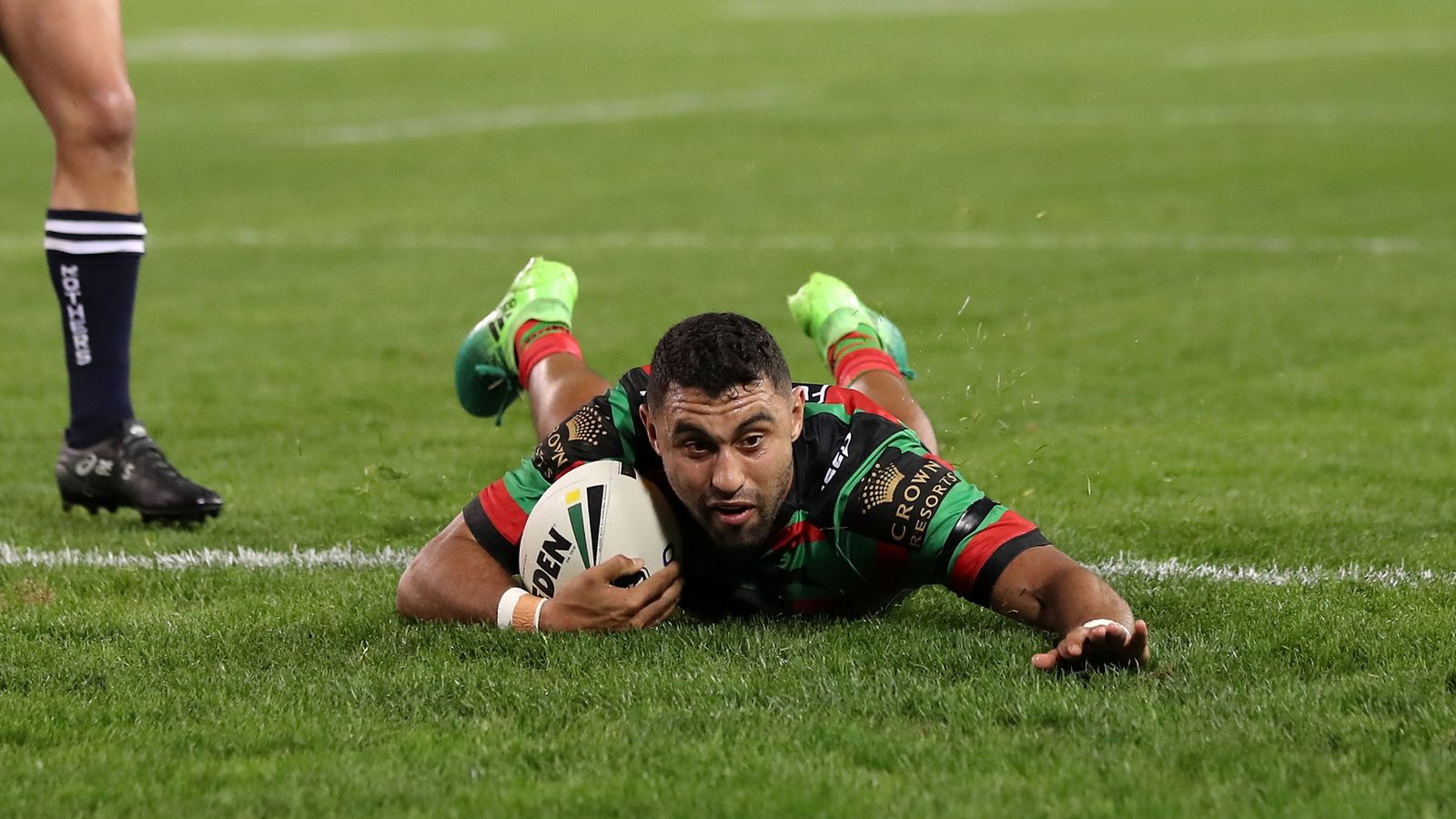 NRL round-up: Alex Johnston scores five tries as Rabbitohs hammer ...