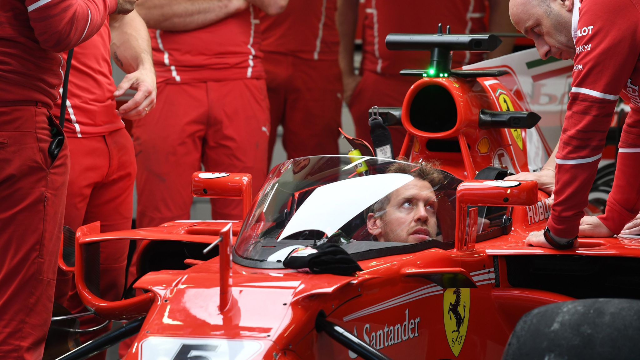 Sebastian Vettel suffers dizziness in first trial of new F1 Shield | F1 ...