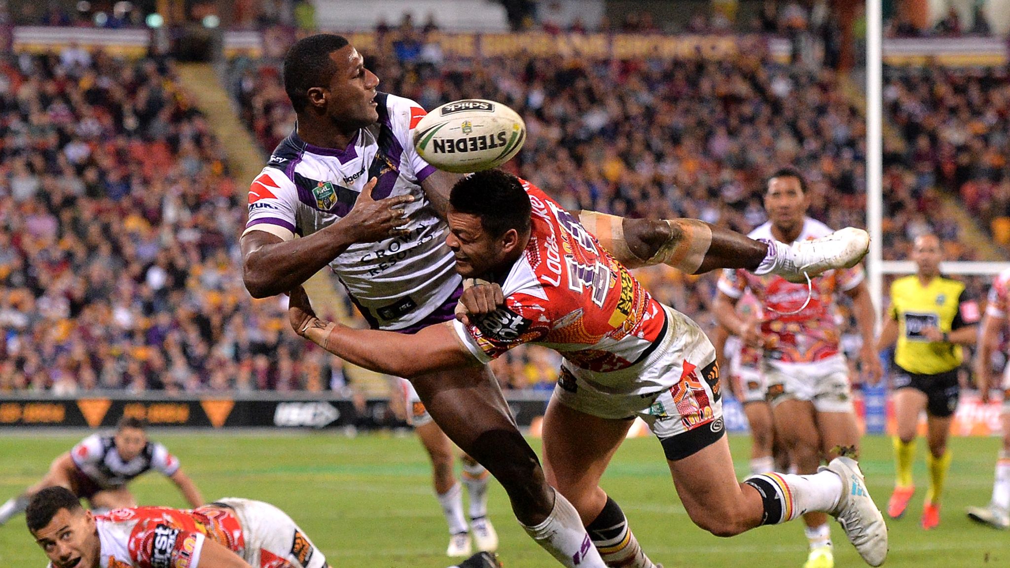 NRL round-up: Alex Johnston scores five tries as Rabbitohs hammer ...