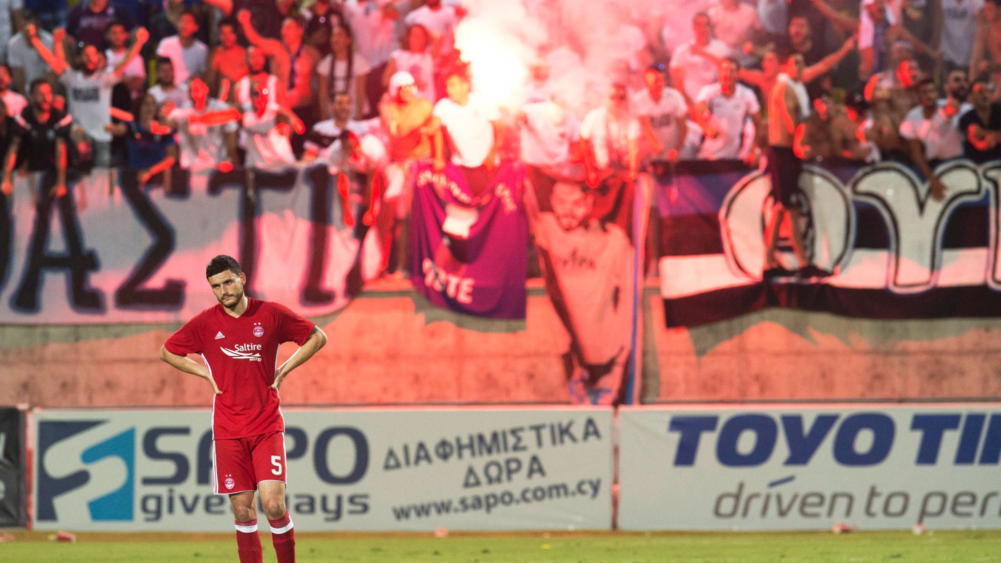 Aberdeen fined and warned by UEFA over crowd trouble in Cyprus ...