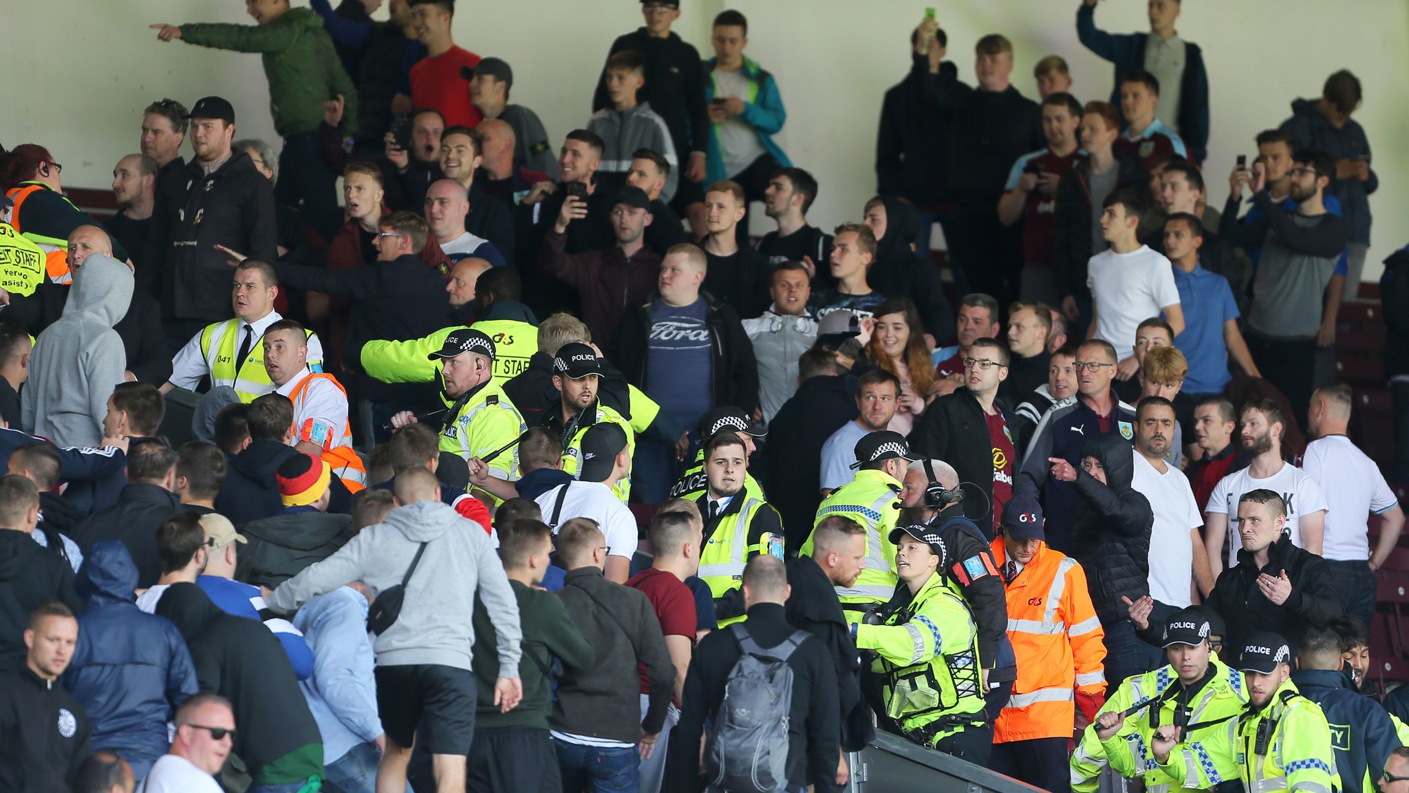 Police officer and stewards injured following Burnley v Hannover crowd ...