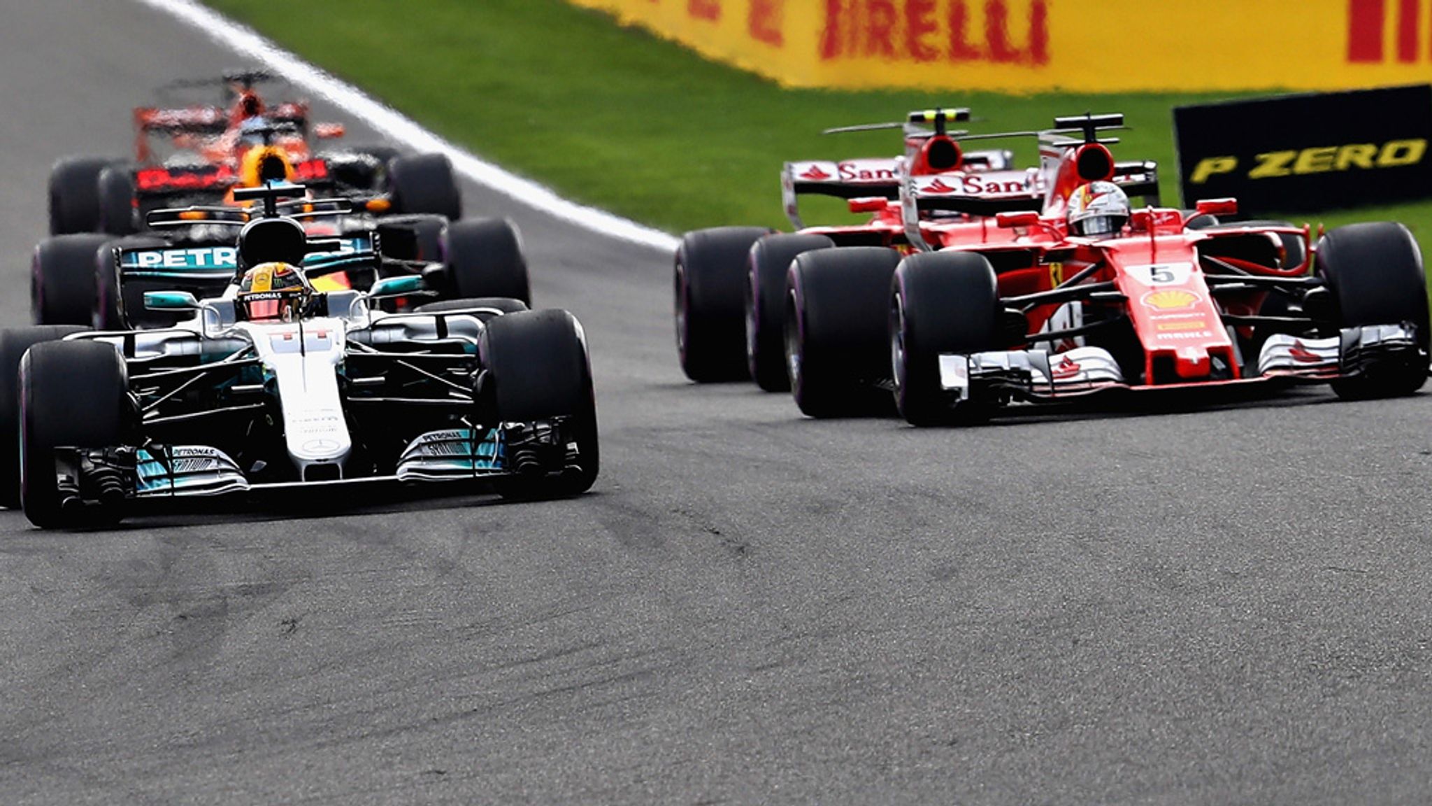 Belgian Grand Prix: Lewis Hamilton clings on for victory ahead of ...