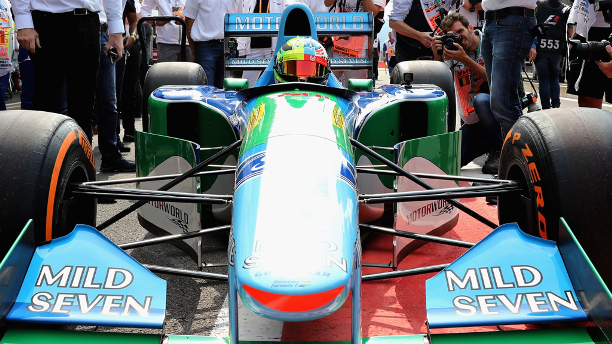 Mick Schumacher drives Michael Schumacher's Benetton car 25 years after ...