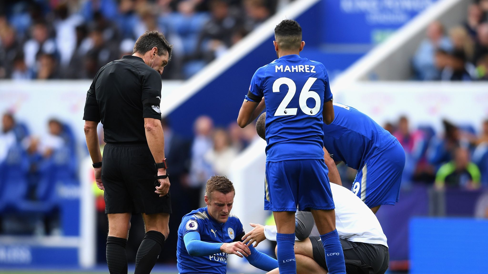Jamie Vardy expected to be 'fine' after suffering ankle injury in ...