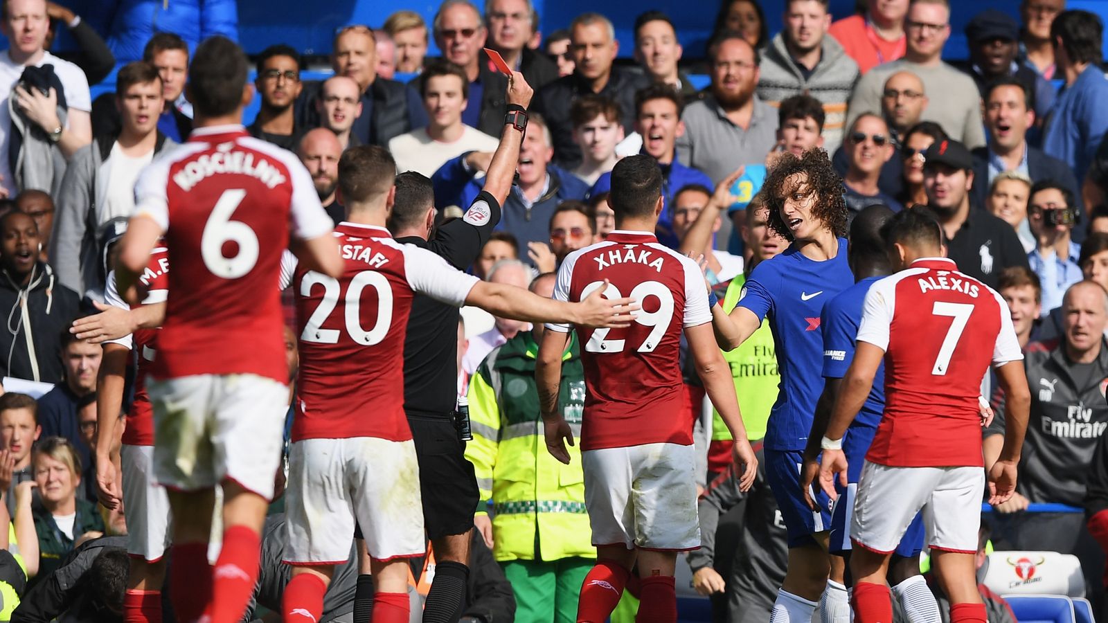 Chelsea's David Luiz should have seen red sooner in Arsenal draw ...