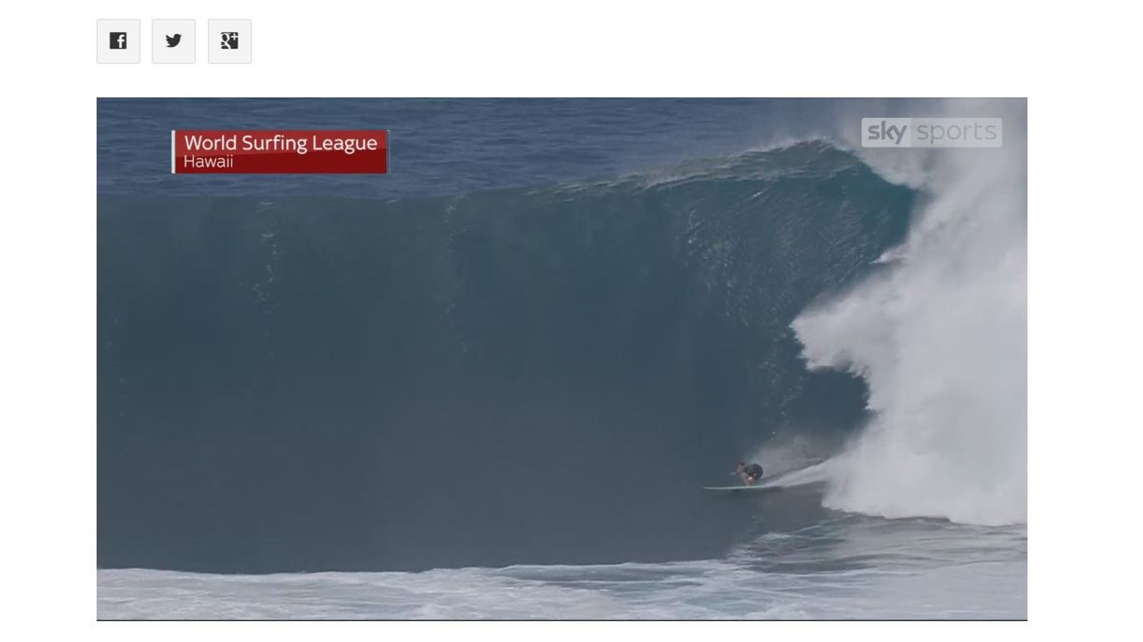 World Surf League competitors face 50ft waves in Hawaii | News | Sky Sports