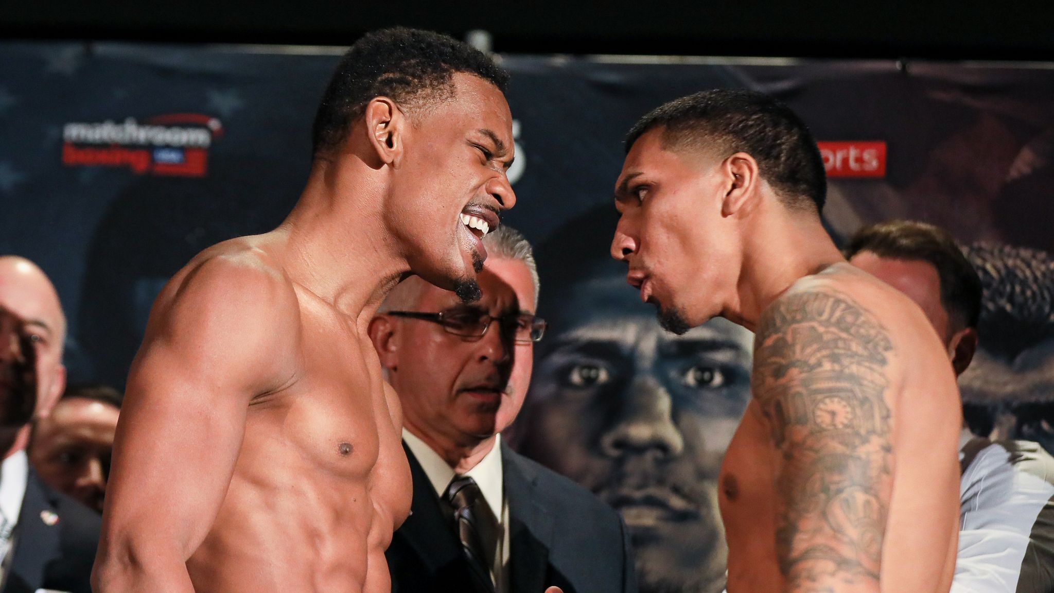 Daniel Jacobs and Luis Arias weigh in ahead of Saturday's middleweight ...
