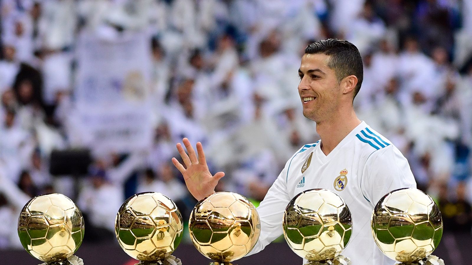 WATCH: Cristiano Ronaldo parades Ballon d’Or to Real Madrid fans ...