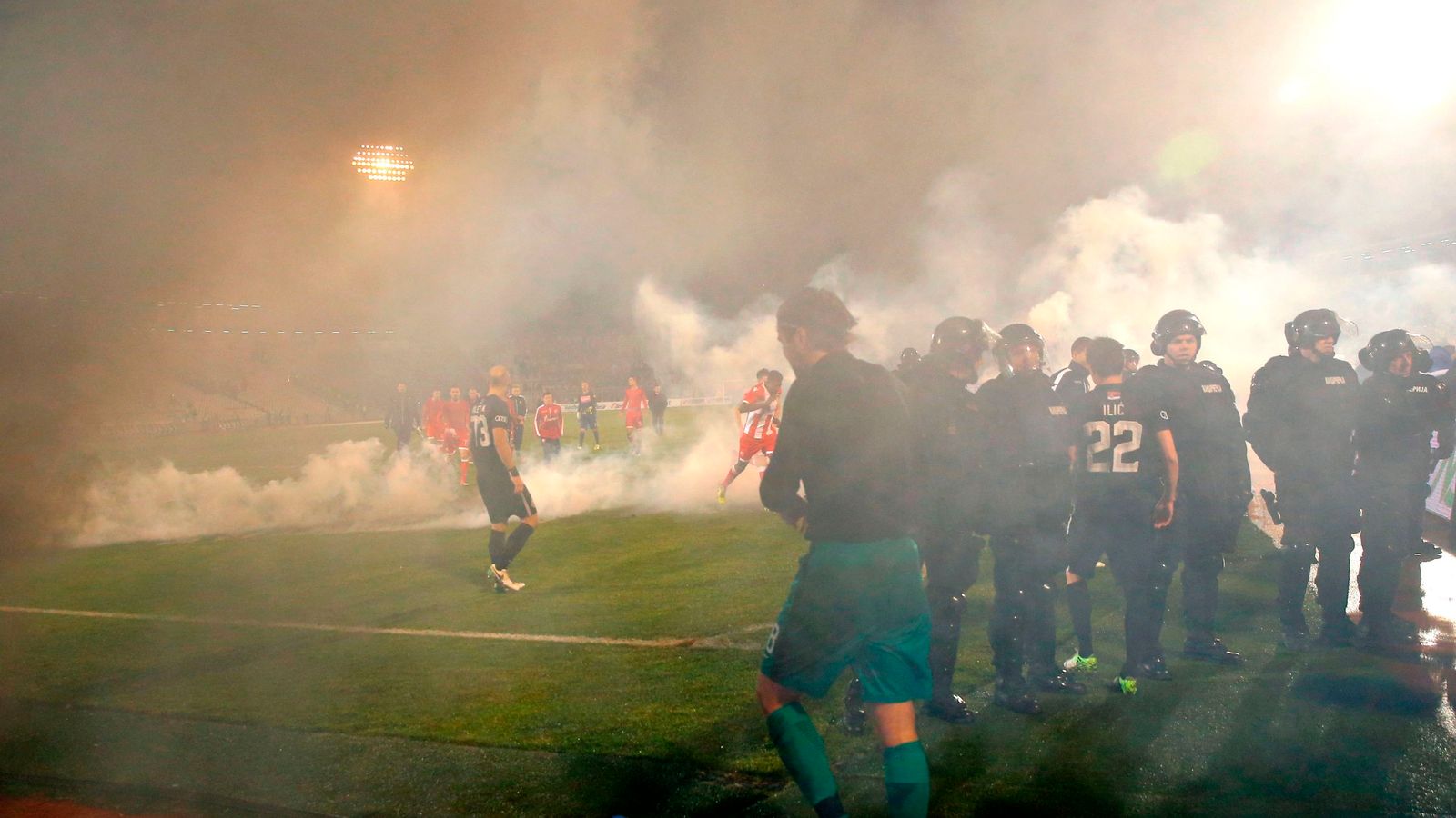 Belgrade derby between Red Star and Partizan marred by violence ...