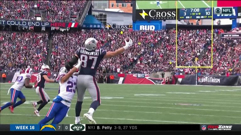 Gronk's one-handed TD grab | Video | Watch TV Show | Sky Sports