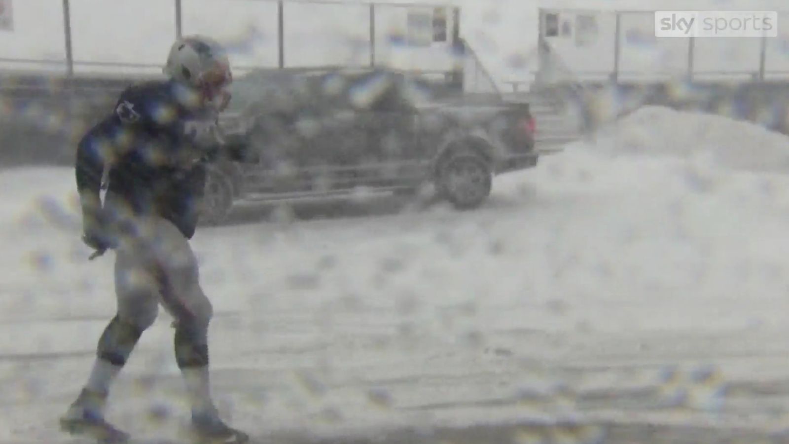 WATCH: New England Patriots train in the snow | NFL News | Sky Sports