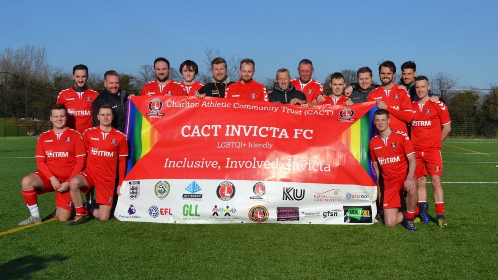 Charlton train with CACT Invicta as part of Football v Homophobia month ...