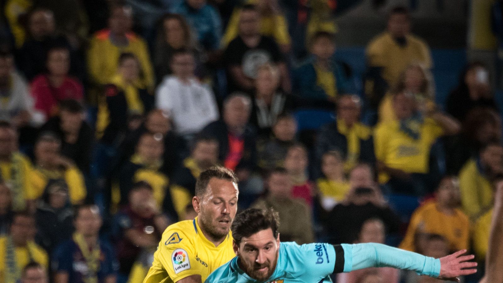 Lionel Messi rugby tackled in Barcelona's draw at Las Palmas | Football ...