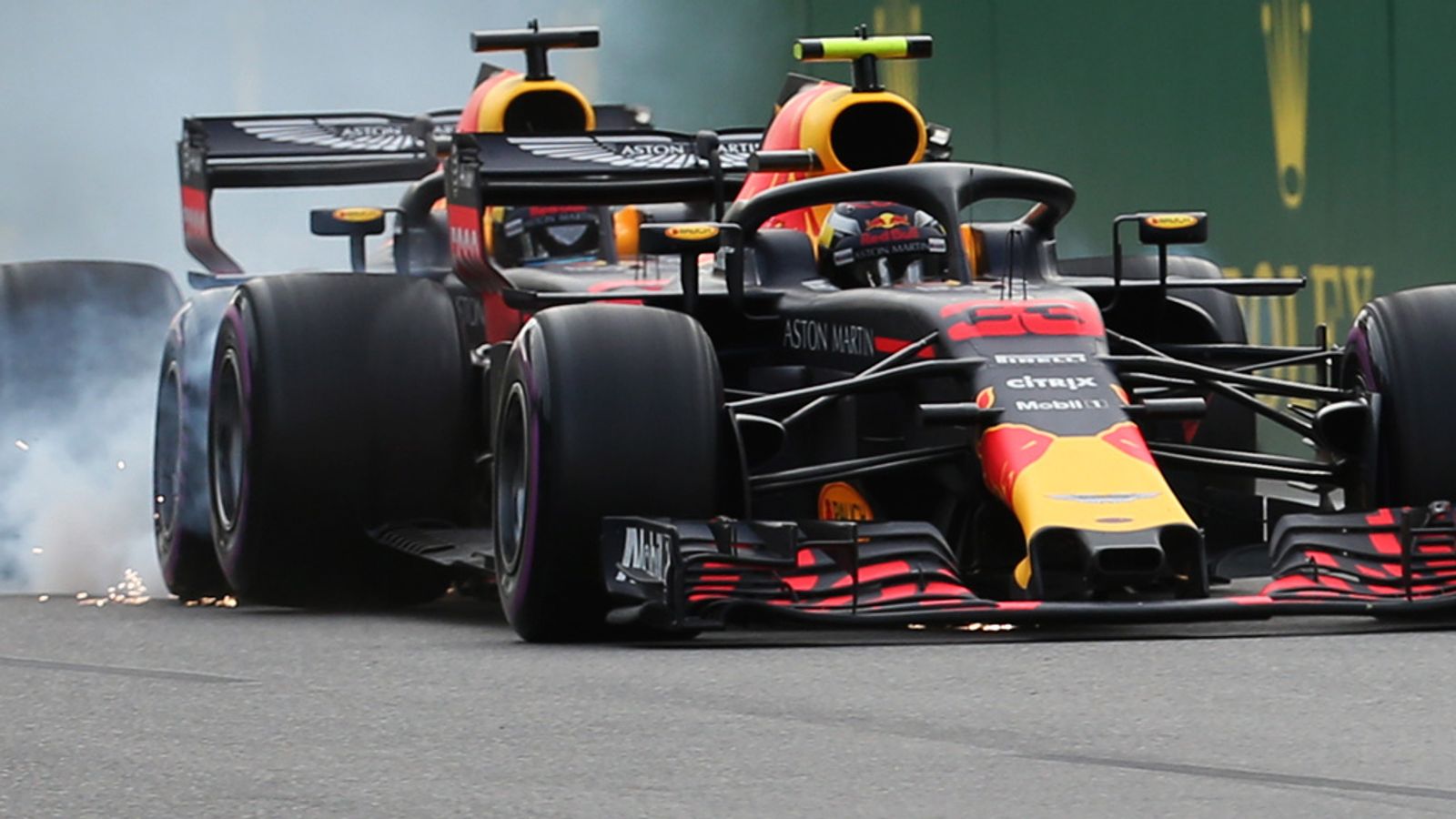 Max Verstappen, Daniel Ricciardo reprimanded for all-Red Bull ...