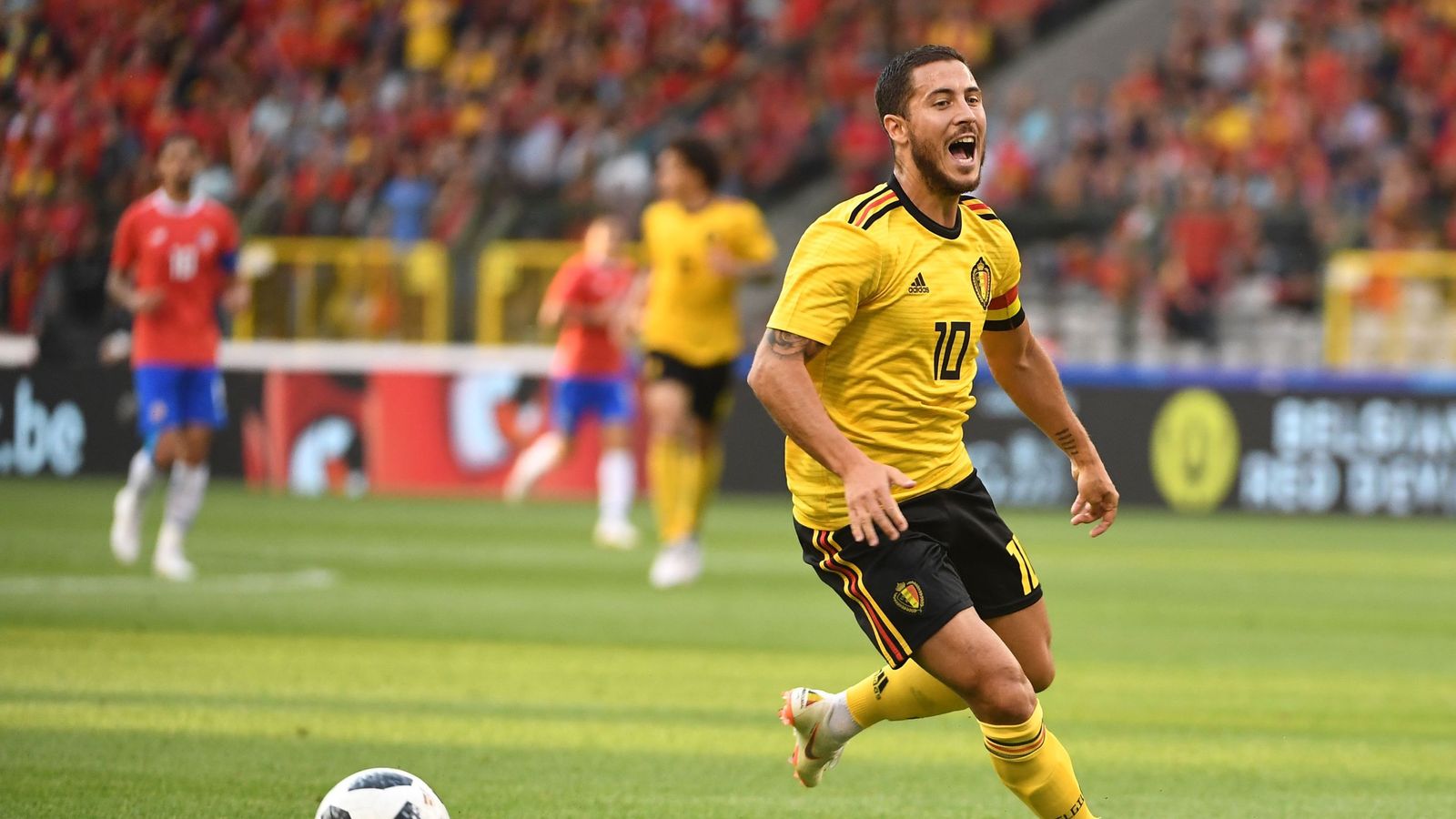 Eden Hazard suffered 'dead leg' against Costa Rica, says Belgium boss ...