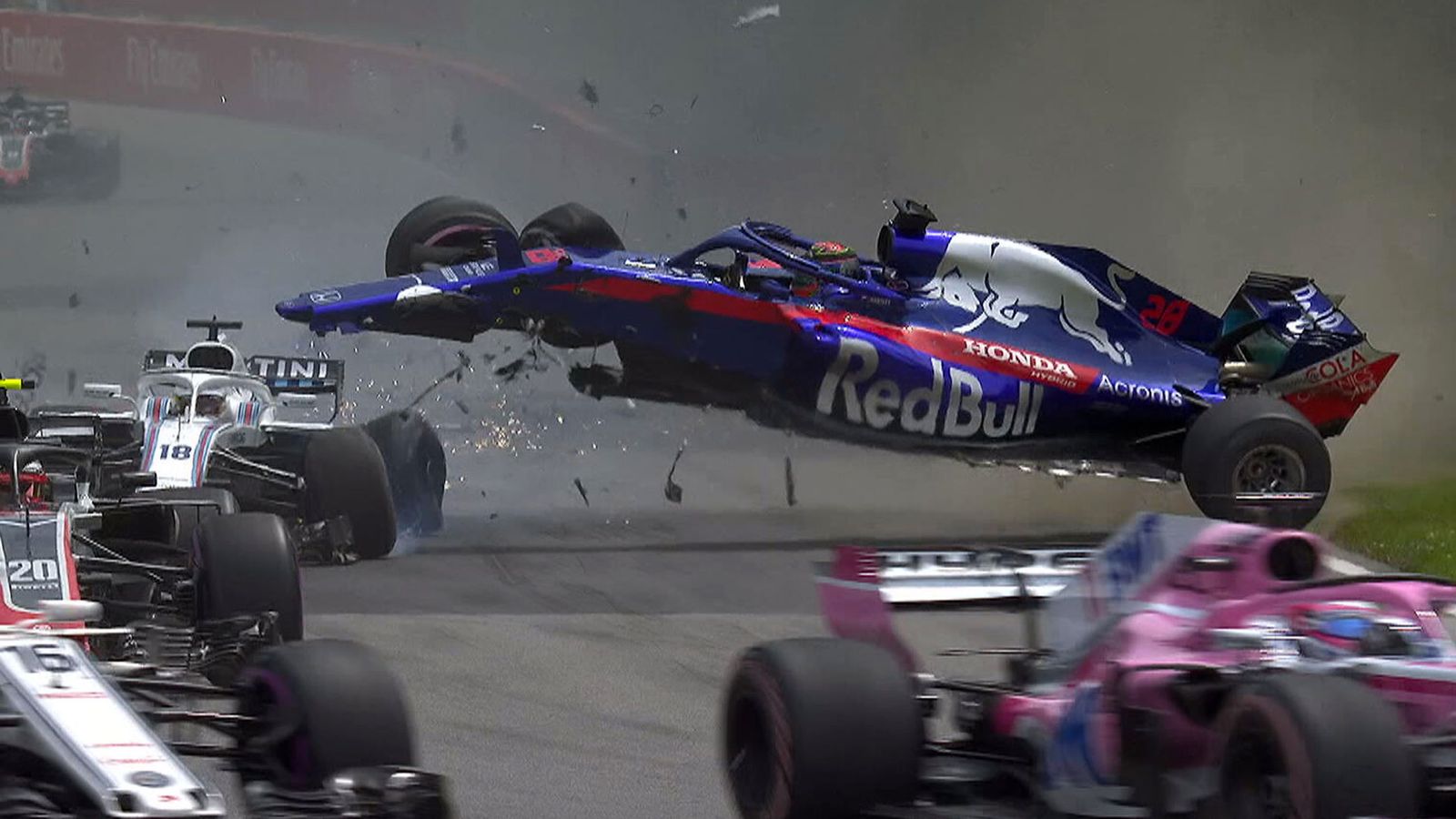 Huge crash between Stroll & Hartley | F1 News | Sky Sports