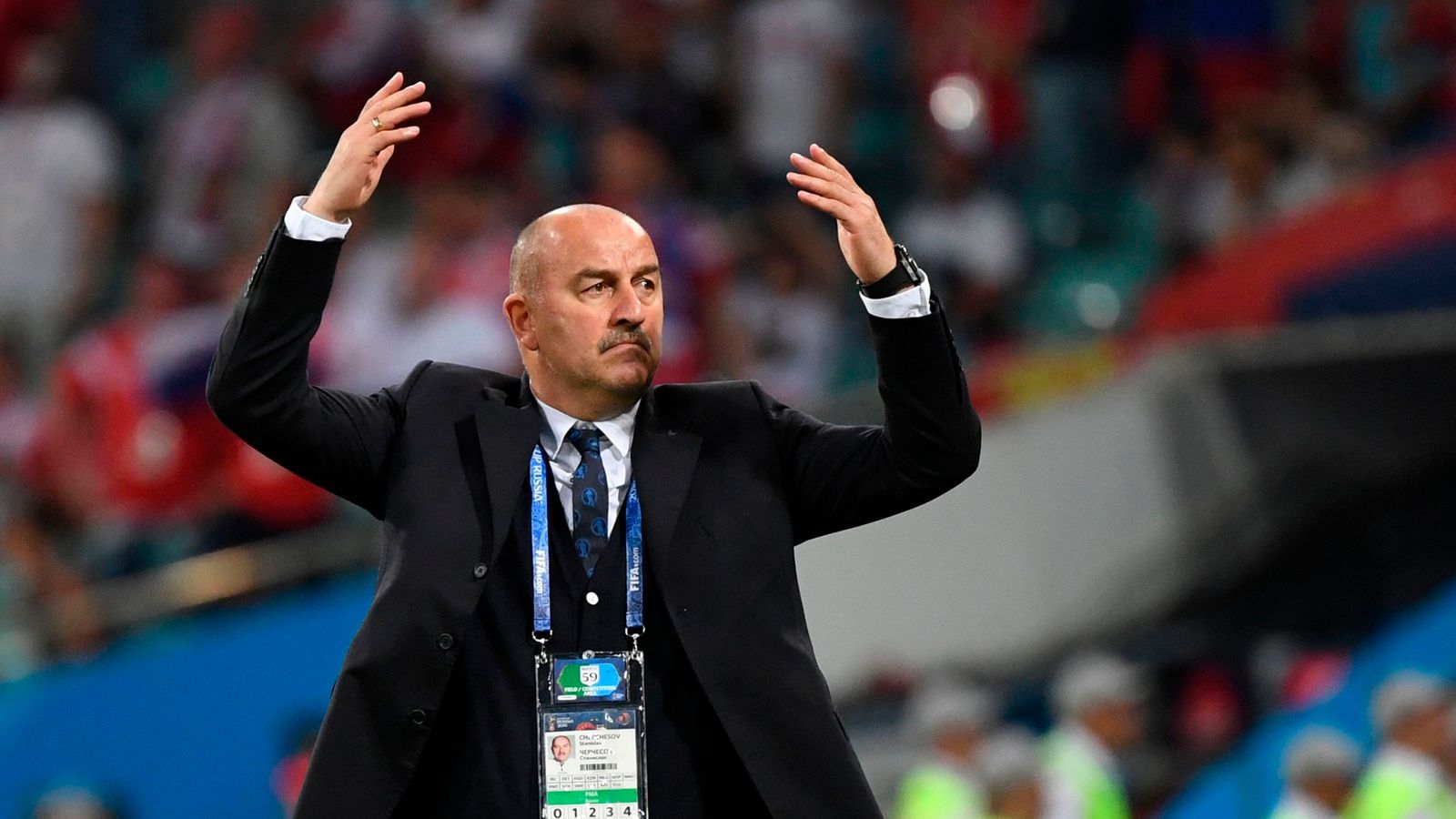 Russia boss Stanislav Cherchesov refuses to be happy after World Cup ...