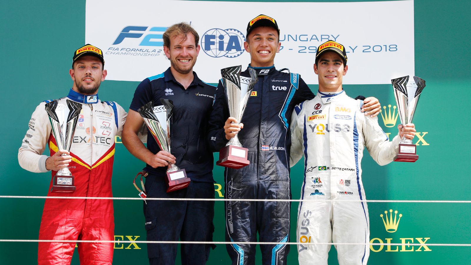 Alexander Albon wins the F2 Sprint Race at the Hungarian GP ...