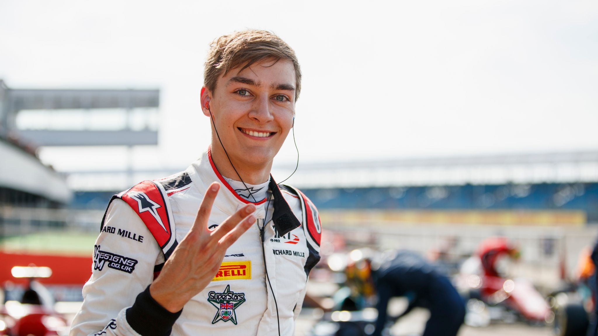 George Russell takes his third consecutive F2 pole at British GP ...