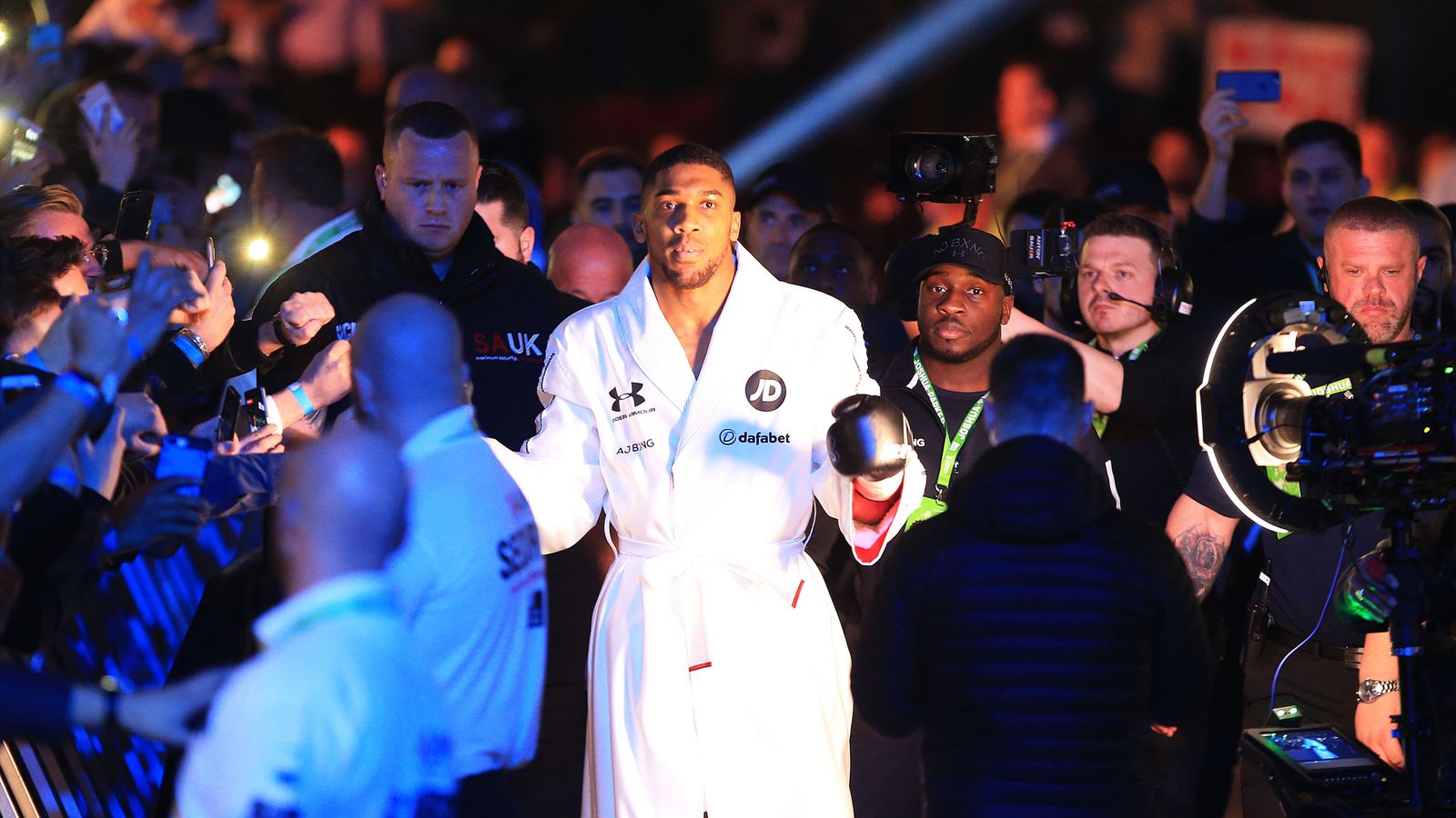 Joshua vs Povetkin: Anthony Joshua's every move is watched by bodyguard ...