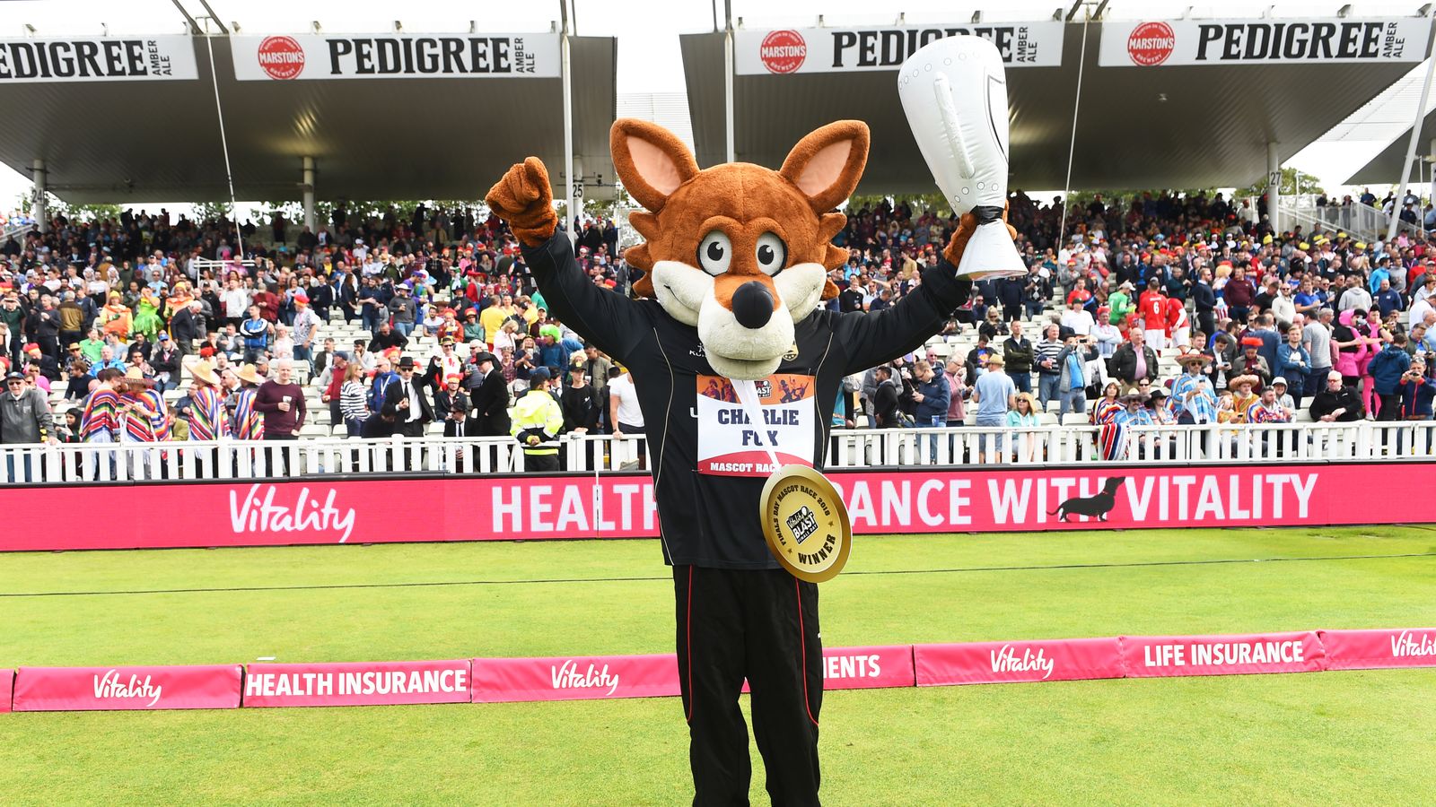 Vitality Blast Finals Day: Charlie Fox wins 2018 Mascot Derby | Cricket ...