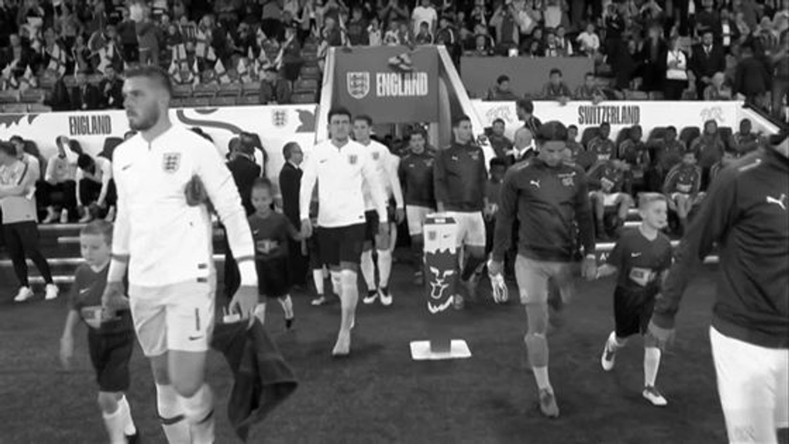 England players walk out in black and white to mark Kick It Out ...