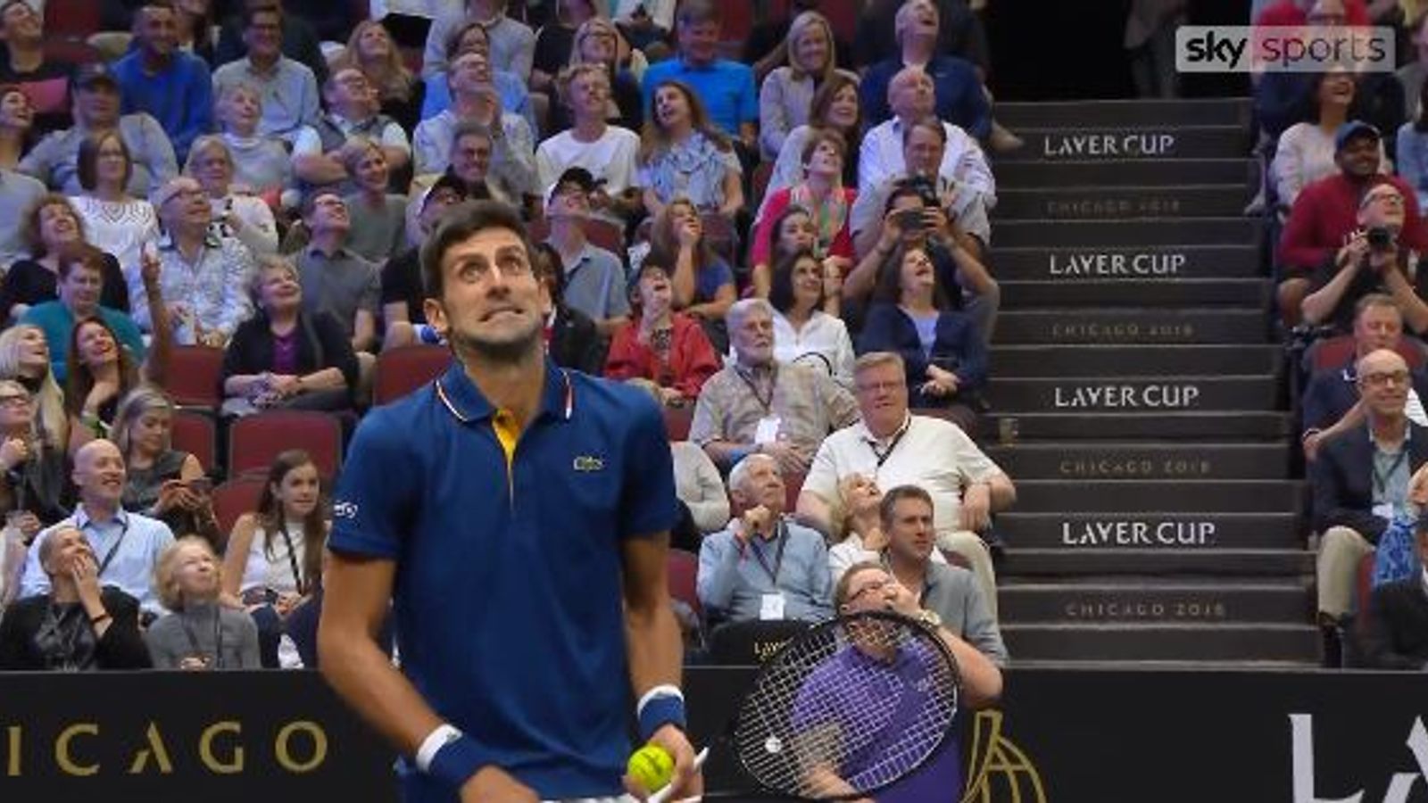 Novak Djokovic accidentally hits Roger Federer with tennis ball during Laver Cup doubles ...