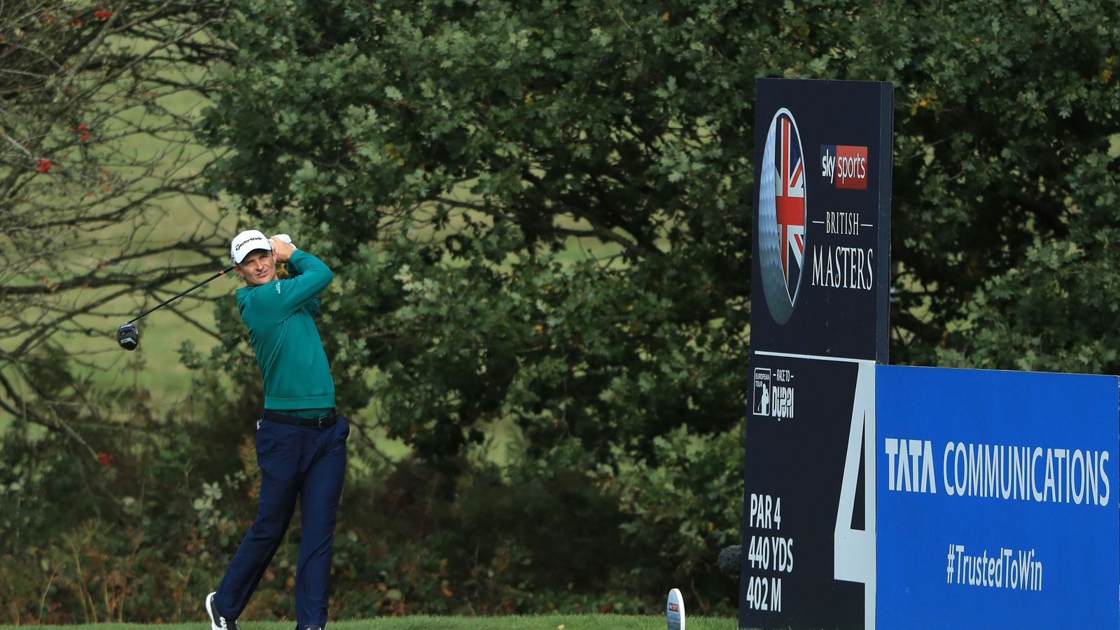 Justin Rose drills driver off the deck in close at British Masters ...