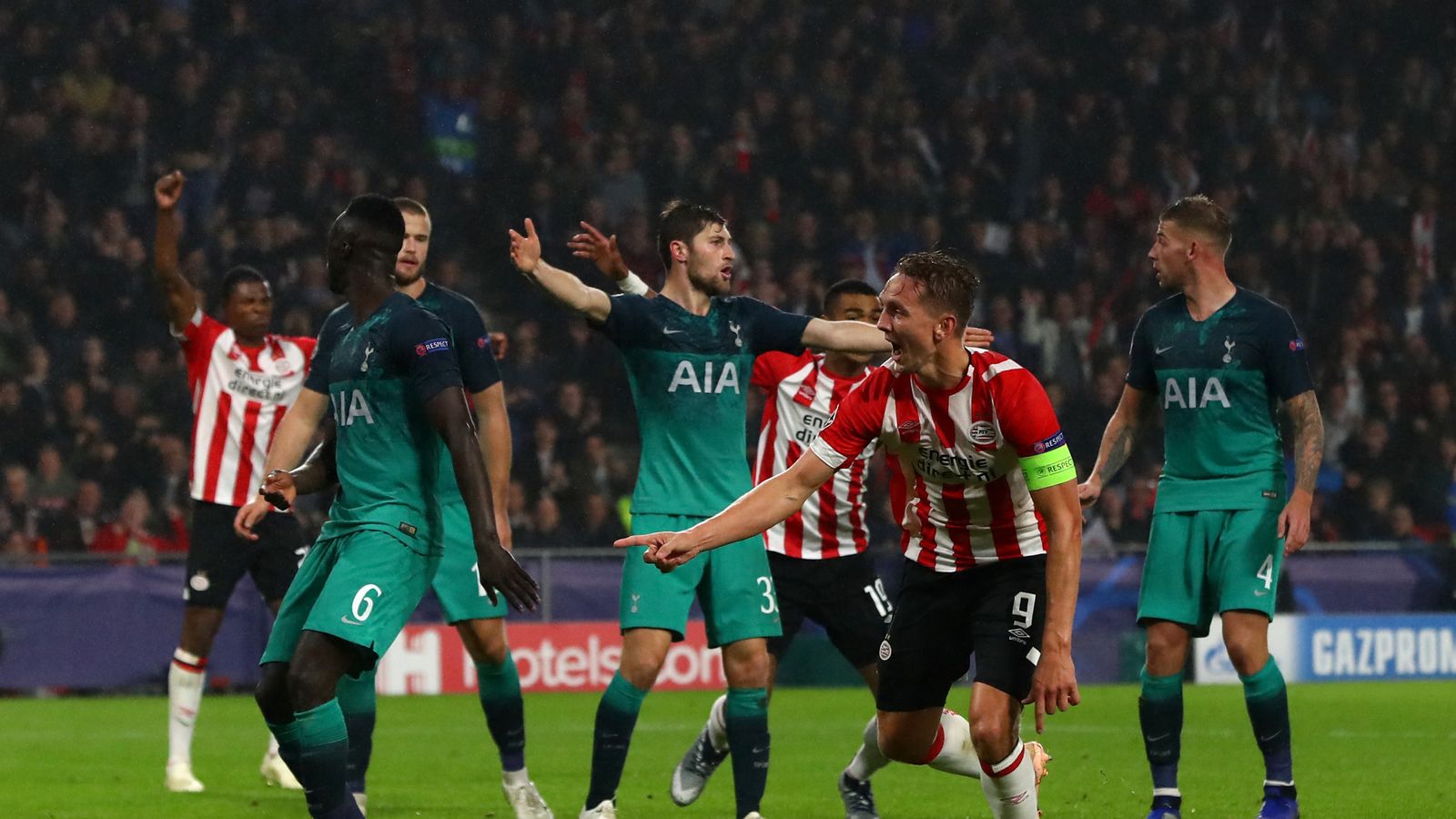 PSV Eindhoven 2-2 Tottenham: Hugo Lloris sent off as Spurs are pegged ...
