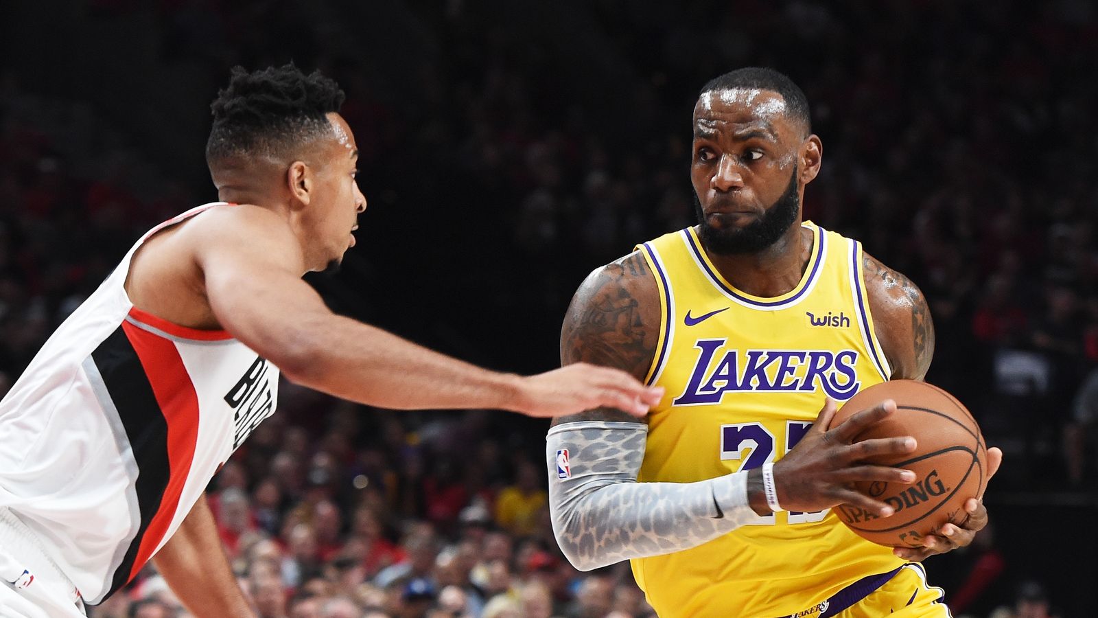 LeBron James' Los Angeles Lakers debut ends in defeat at Portland Trail ...