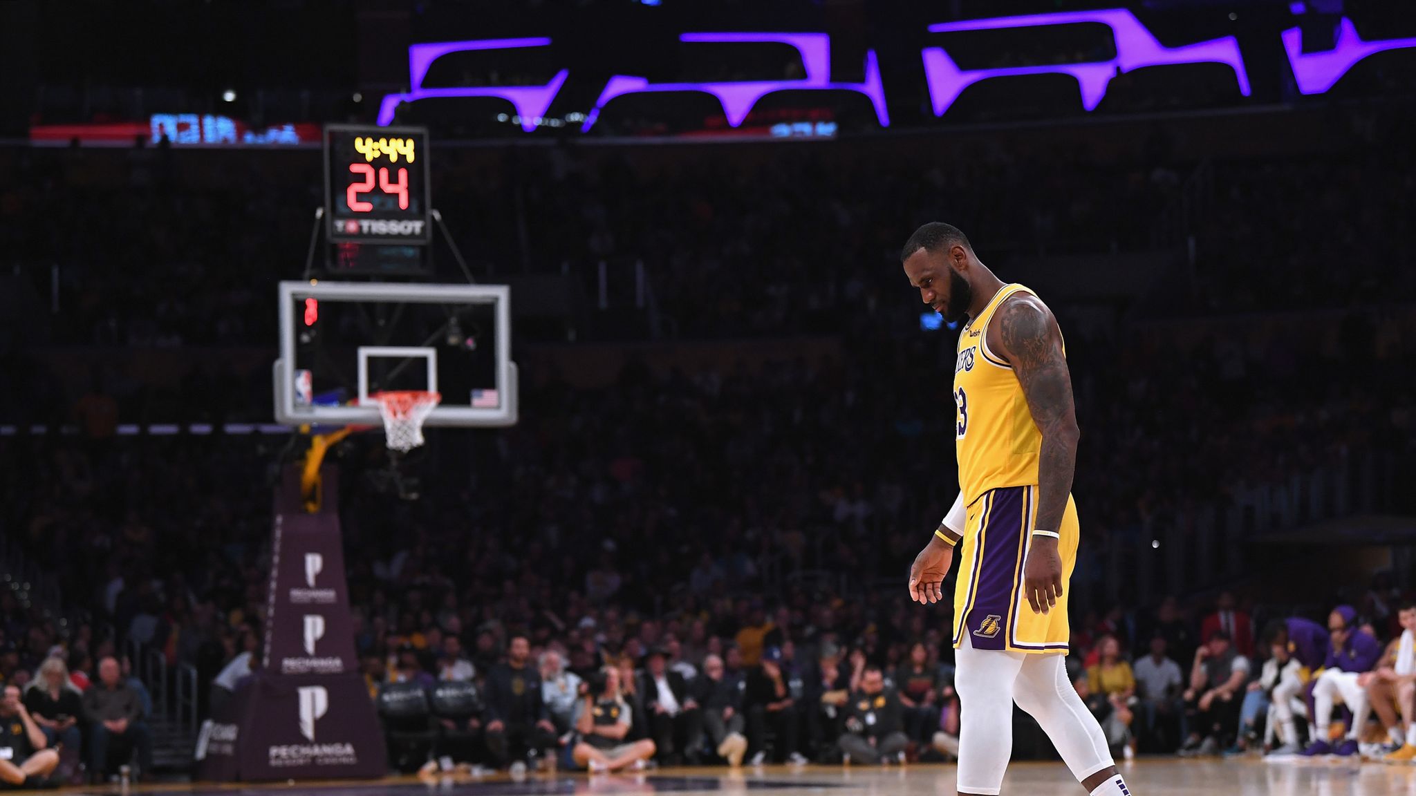 LeBron James frustrated after Los Angeles Lakers' overtime loss to San ...